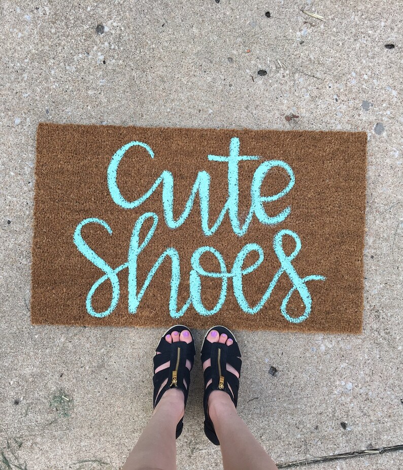 Cute Shoes Doormat Hand Painted Doormat Welcome Mat - Etsy