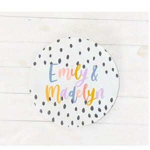 Dorm Room Door Sign- Dorm Room Name Sign- Round Sign Door Hanger ...