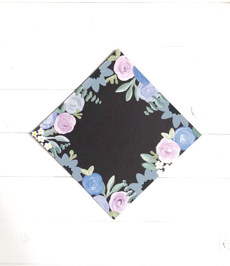 Painted Graduation Cap Floral Graduation Cap Hand Painted - Etsy