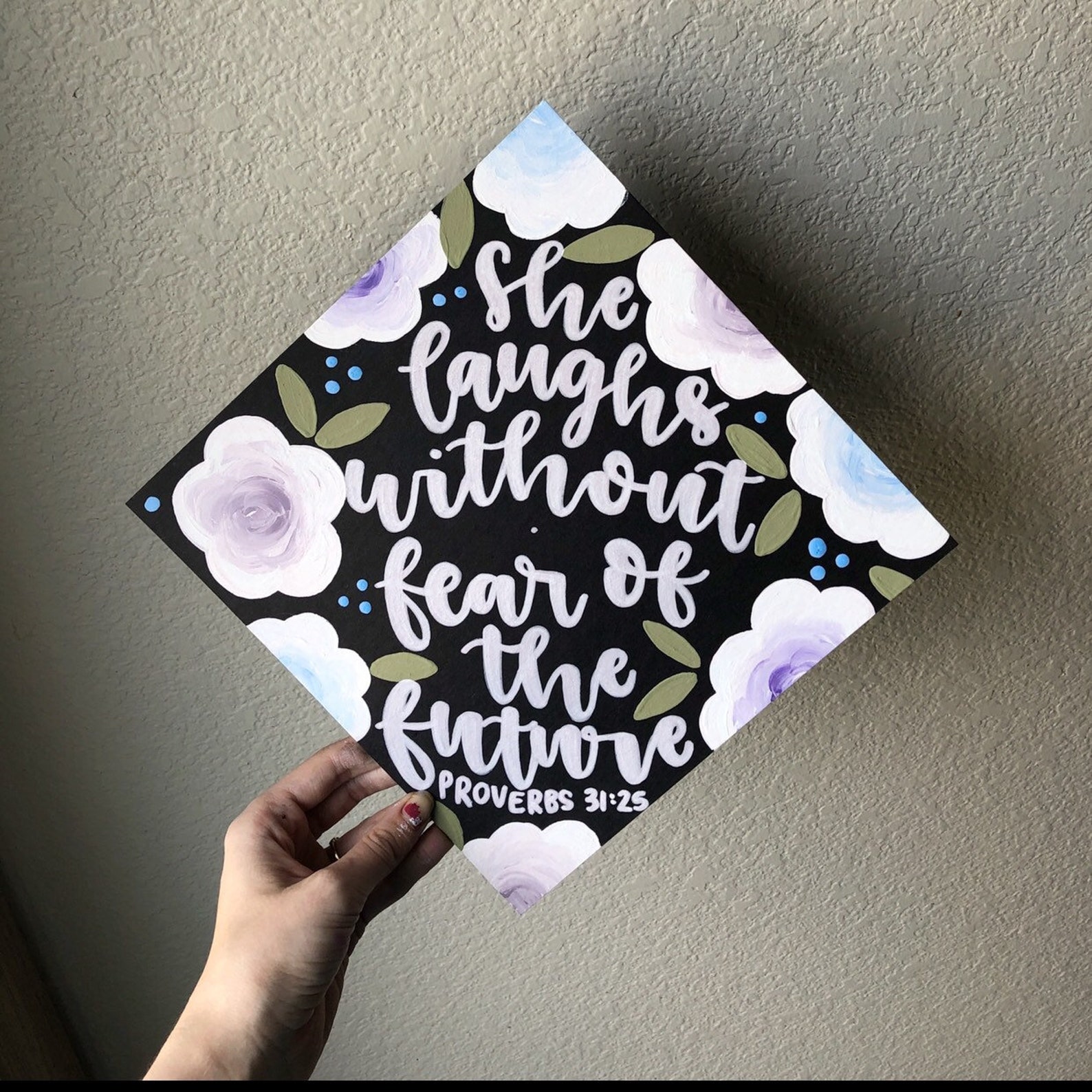 Painted Graduation Cap- Custom Graduation Cap Topper- Teacher ...