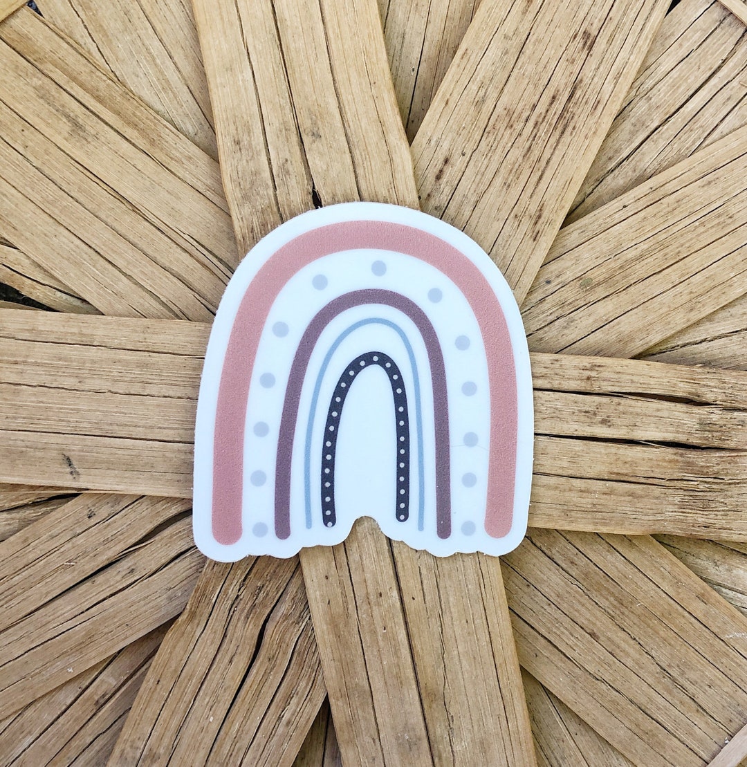 Mini Rainbow Sticker- Boho Rainbow Sticker- Rainbow Sticker- Waterproof ...