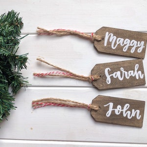 Stocking Name Tags- Name Tags for Stockings- Personalized Name Tags for ...