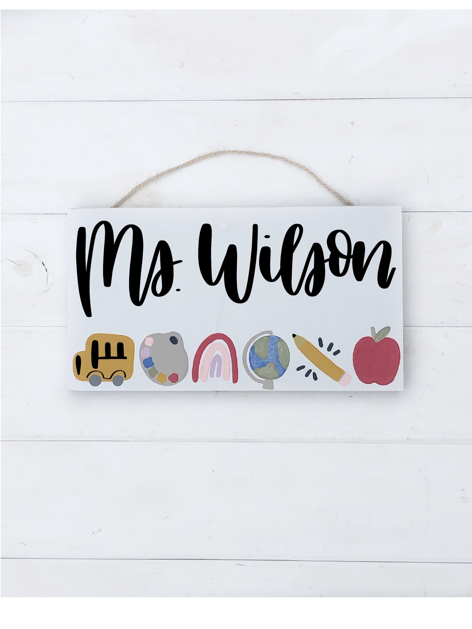 Teacher Name Sign Custom Teacher Name Sign Teacher Gift | Etsy