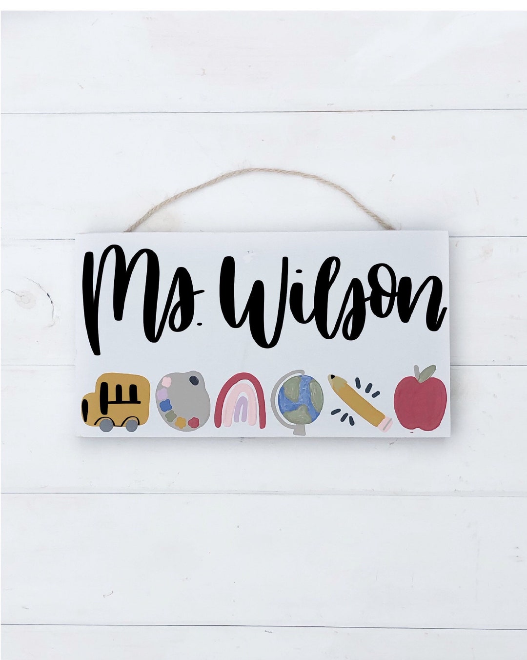 Teacher Name Sign- Custom Name Sign for Teacher- Teacher Classroom Name ...