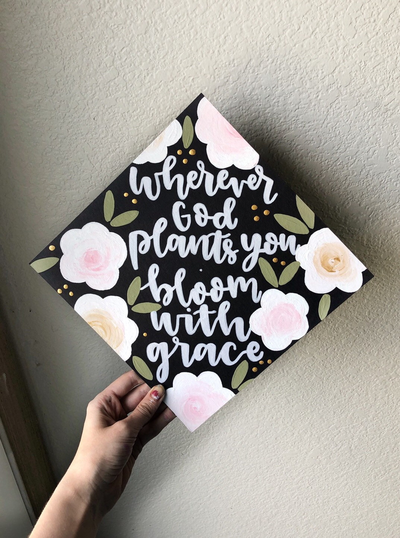 Painted Graduation Cap- Custom Graduation Cap Topper- Teacher ...