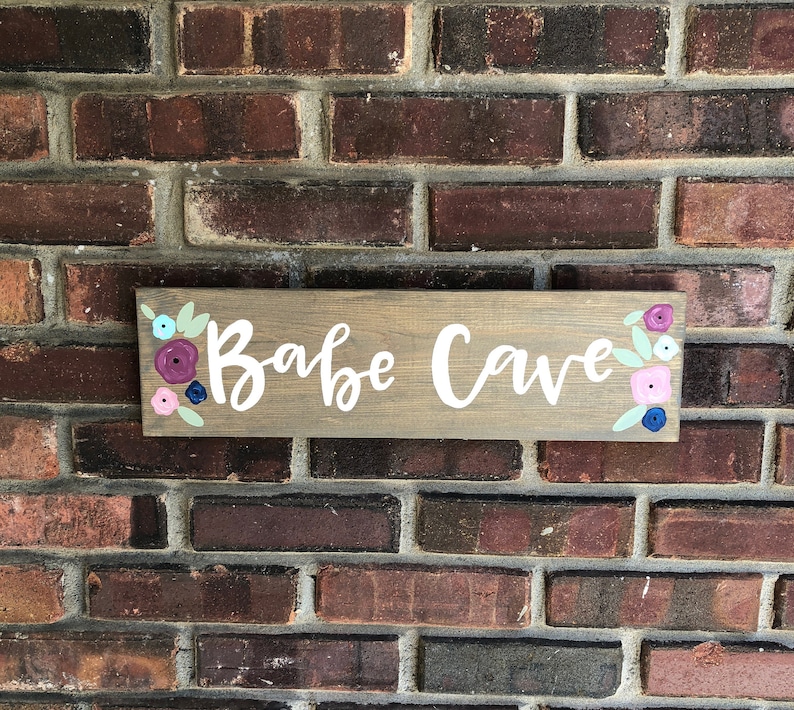 Babe Cave- Babe Cave Wood Sign- Custom Colors- Dorm Room- Dorm Room ...