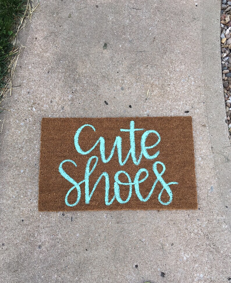 Cute Shoes Doormat Hand Painted Doormat Welcome Mat - Etsy
