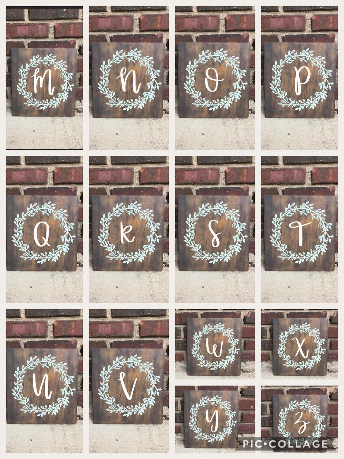 Monogram sign family letter sign custom initial sign last | Etsy