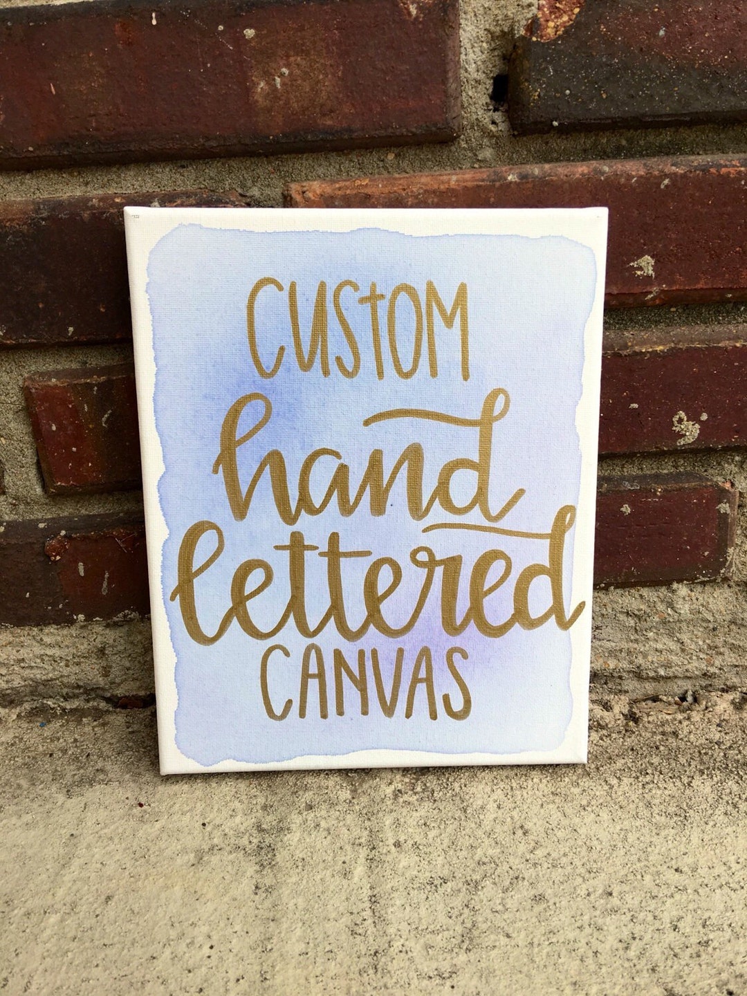 Custom Watercolor Canvas- Custom Hand Lettered Canvas- Canvas Sign ...