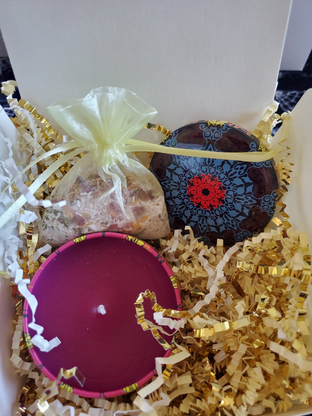 Balance of Light and Dark Gift Box Set With Fushia Candle in - Etsy