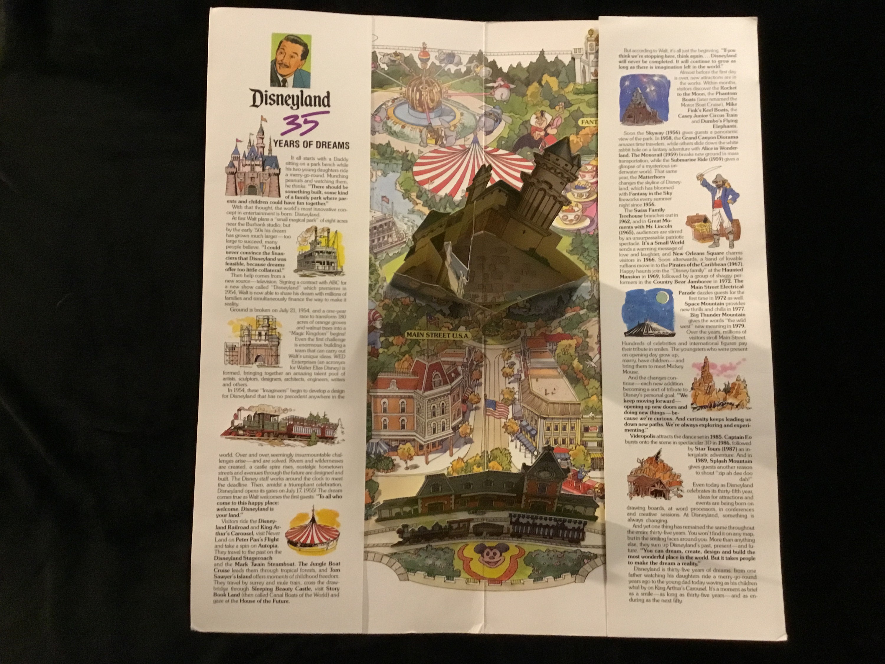 Disneyland 35th Anniversary Pop up Map - Etsy