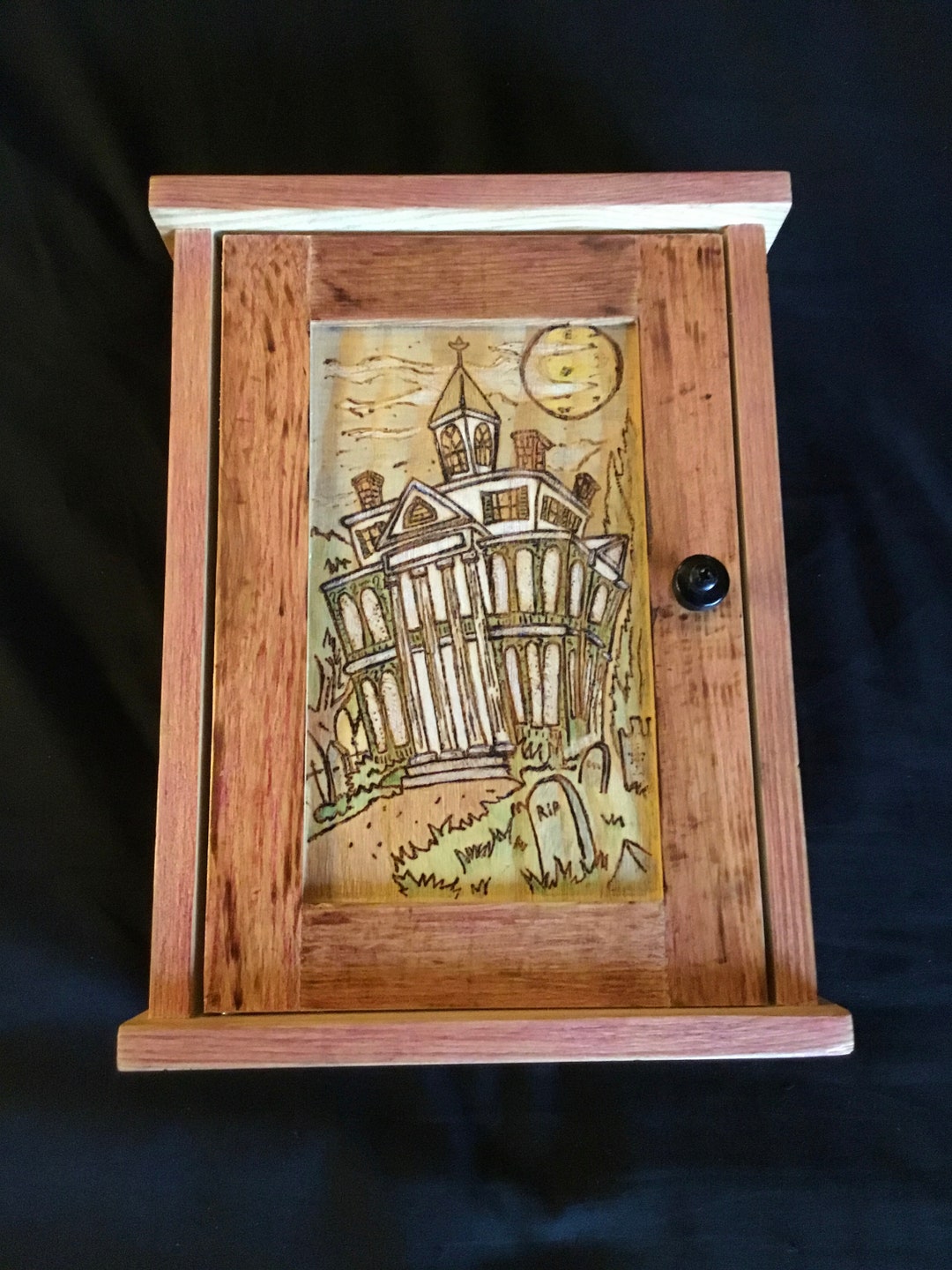 Wood Burned Disneyland Haunted Mansion Box - Etsy
