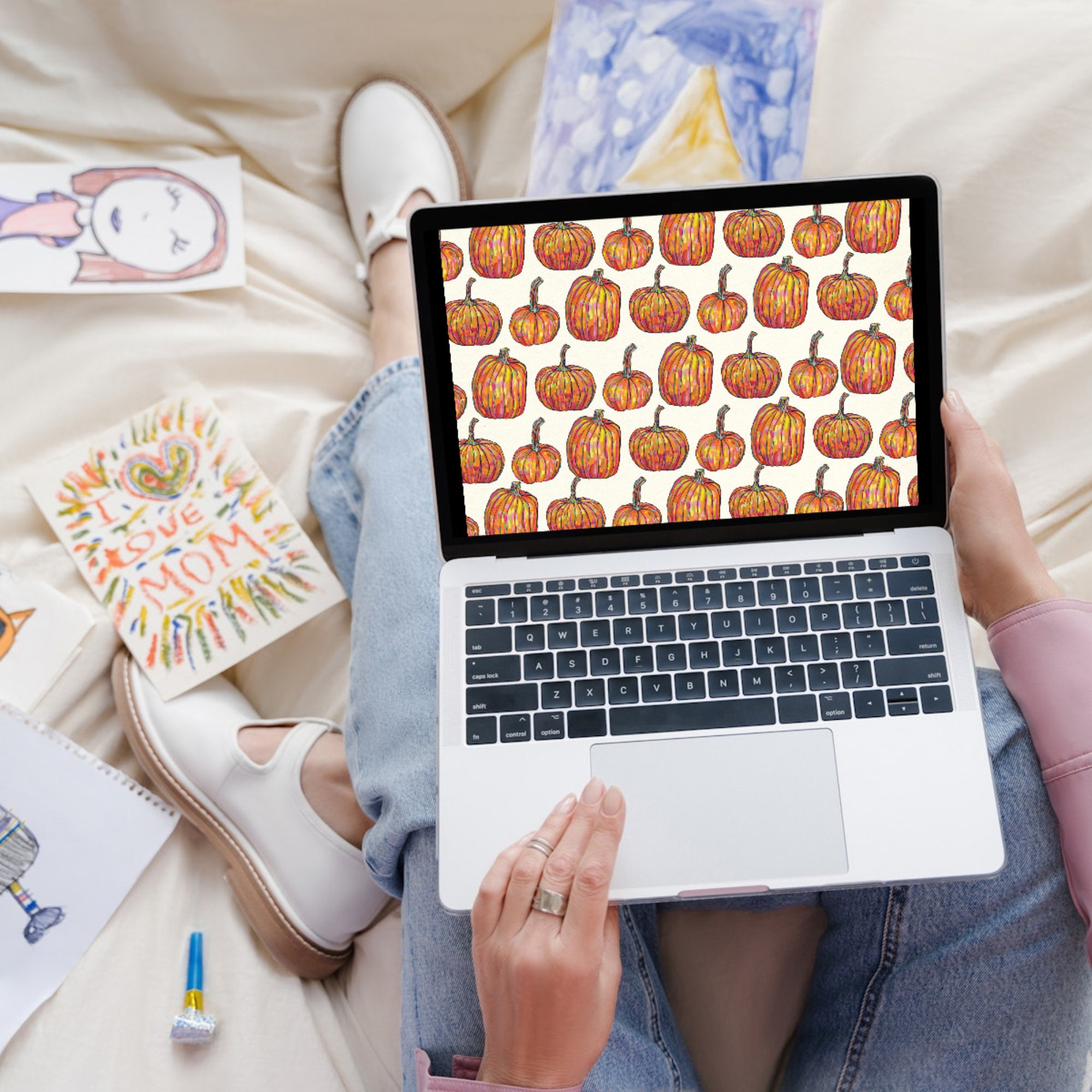 Halloween Pumpkin Patterns Digital Wallpapers iPhone - Etsy