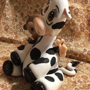 Loving Cow in Cold Porcelain - Etsy