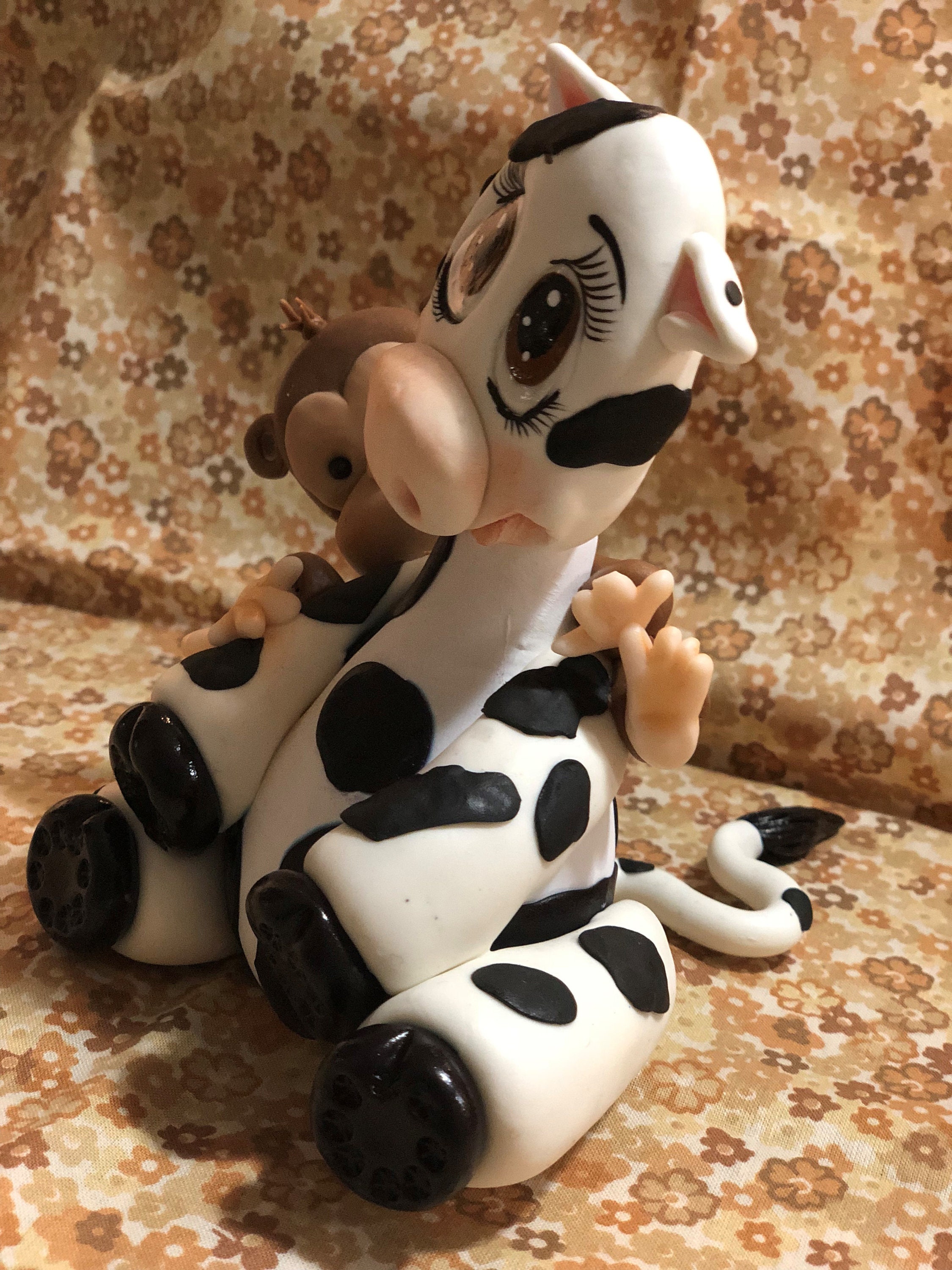 Loving Cow in Cold Porcelain - Etsy