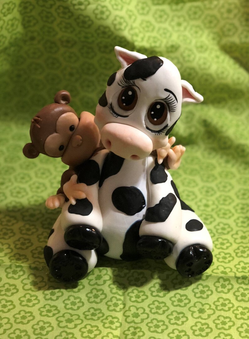 Loving Cow in Cold Porcelain - Etsy