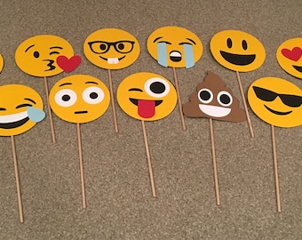 30 Emoji Printable Props Printable emoji party prop