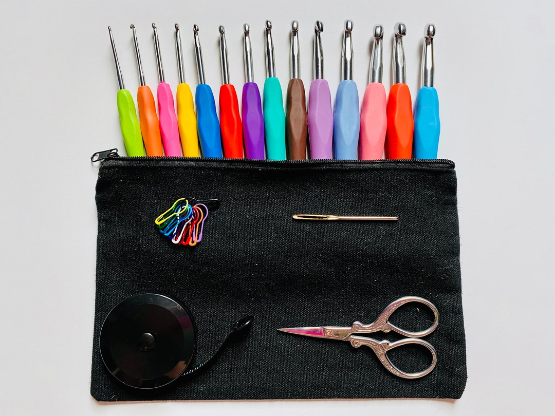 Crochet Tool Set Complete 2mm-10mm Crochet Tool Kit Ergonomic Crochet ...