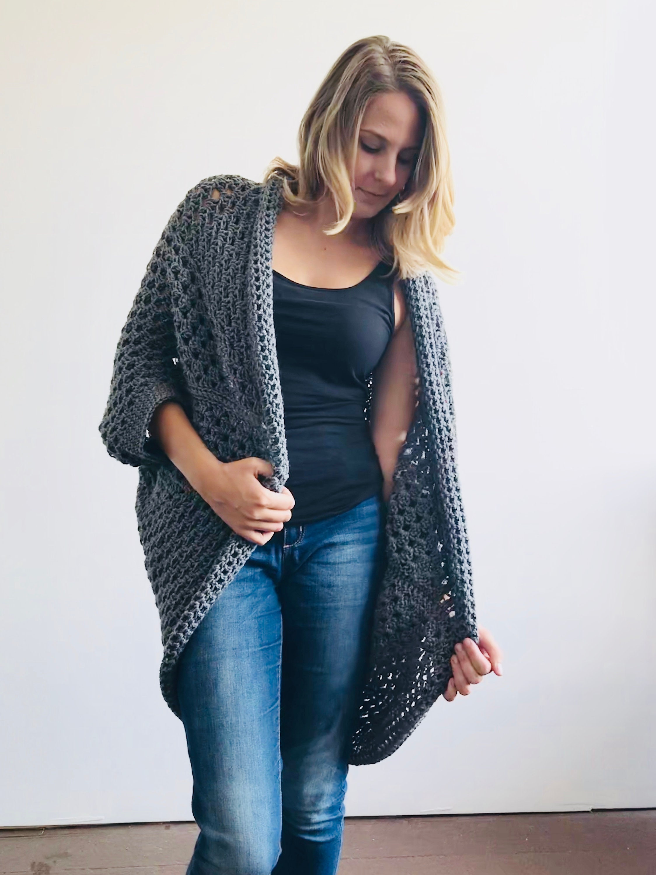Crochet Oversized Shrug the bitmap Oversized | Etsy