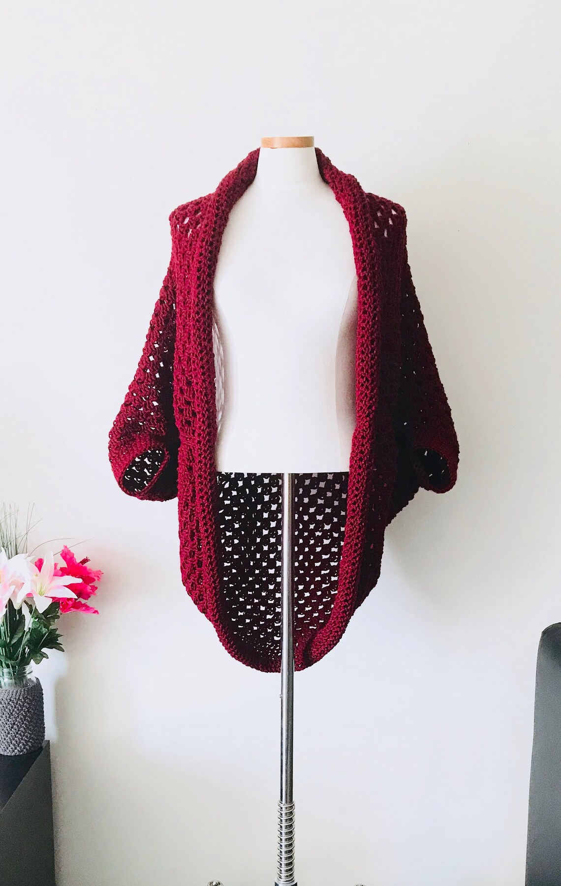 Crochet Oversized Shrug the bitmap Oversized | Etsy