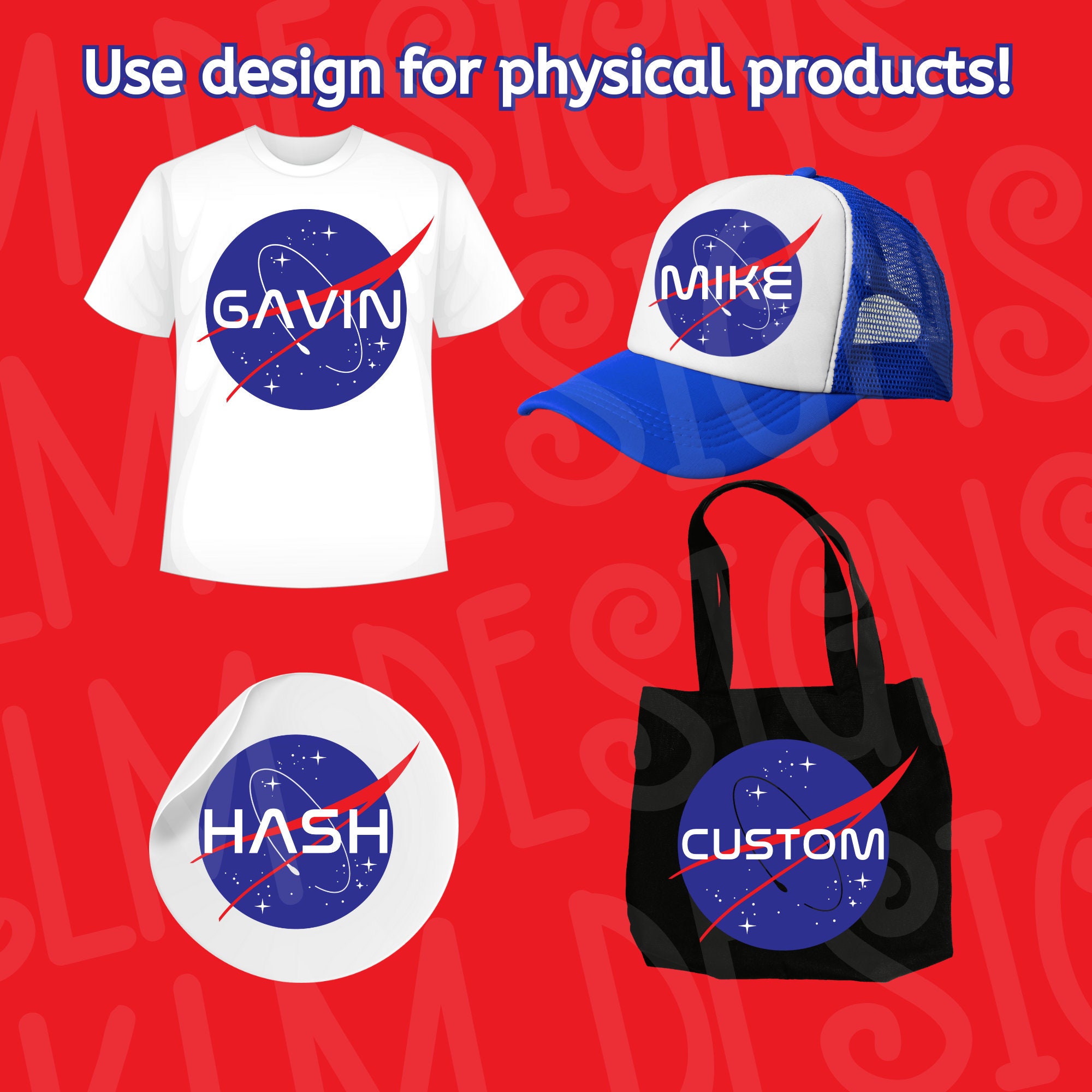 Customizable PRINTABLE NASA Inspired Logo Outer Space - Etsy