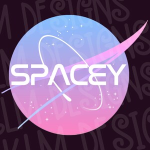 PRINTABLE NASA Inspired Logo Pink and Purple | Outer Space | Replica ...