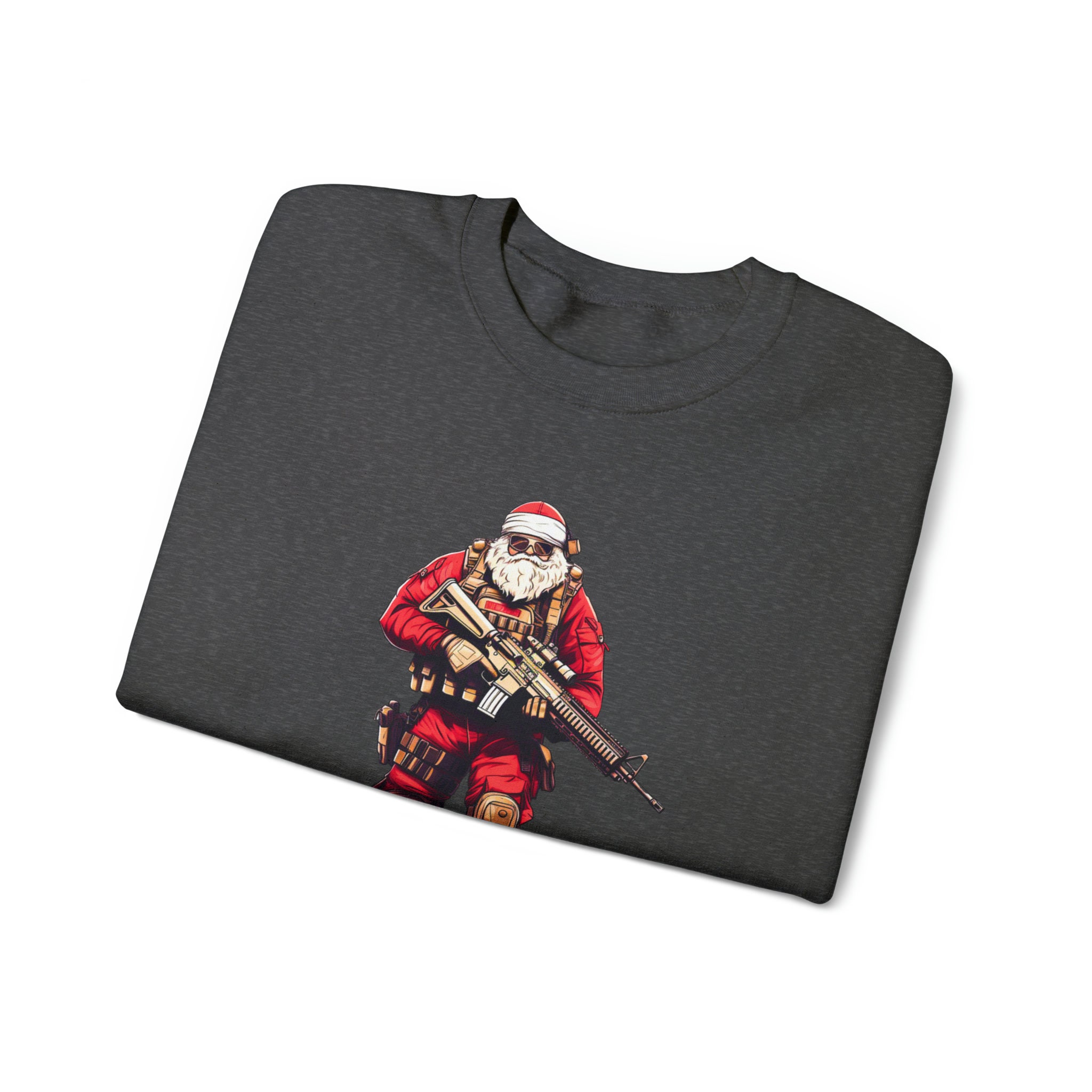 Tactical Santa Claus Unisex Crew Sweatshirt Military Christmas Shirt ...