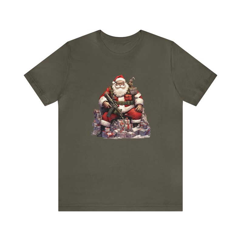Tactical Santa Claus Unisex Jersey Short Sleeve Tee Military Christmas ...
