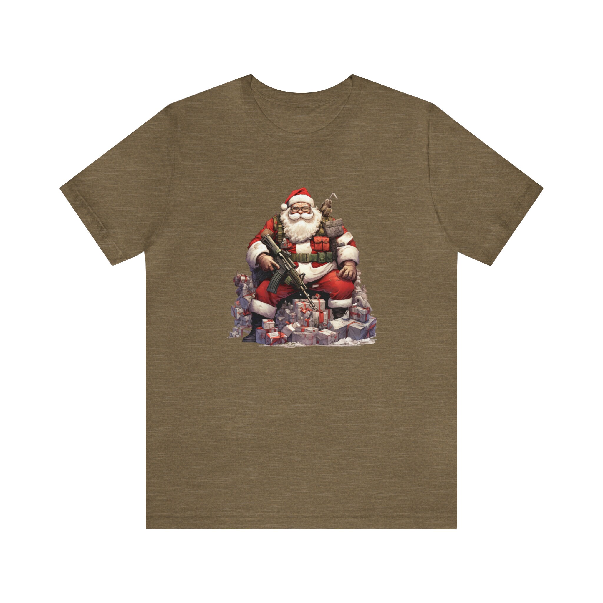 Tactical Santa Claus Unisex Jersey Short Sleeve Tee Military Christmas ...