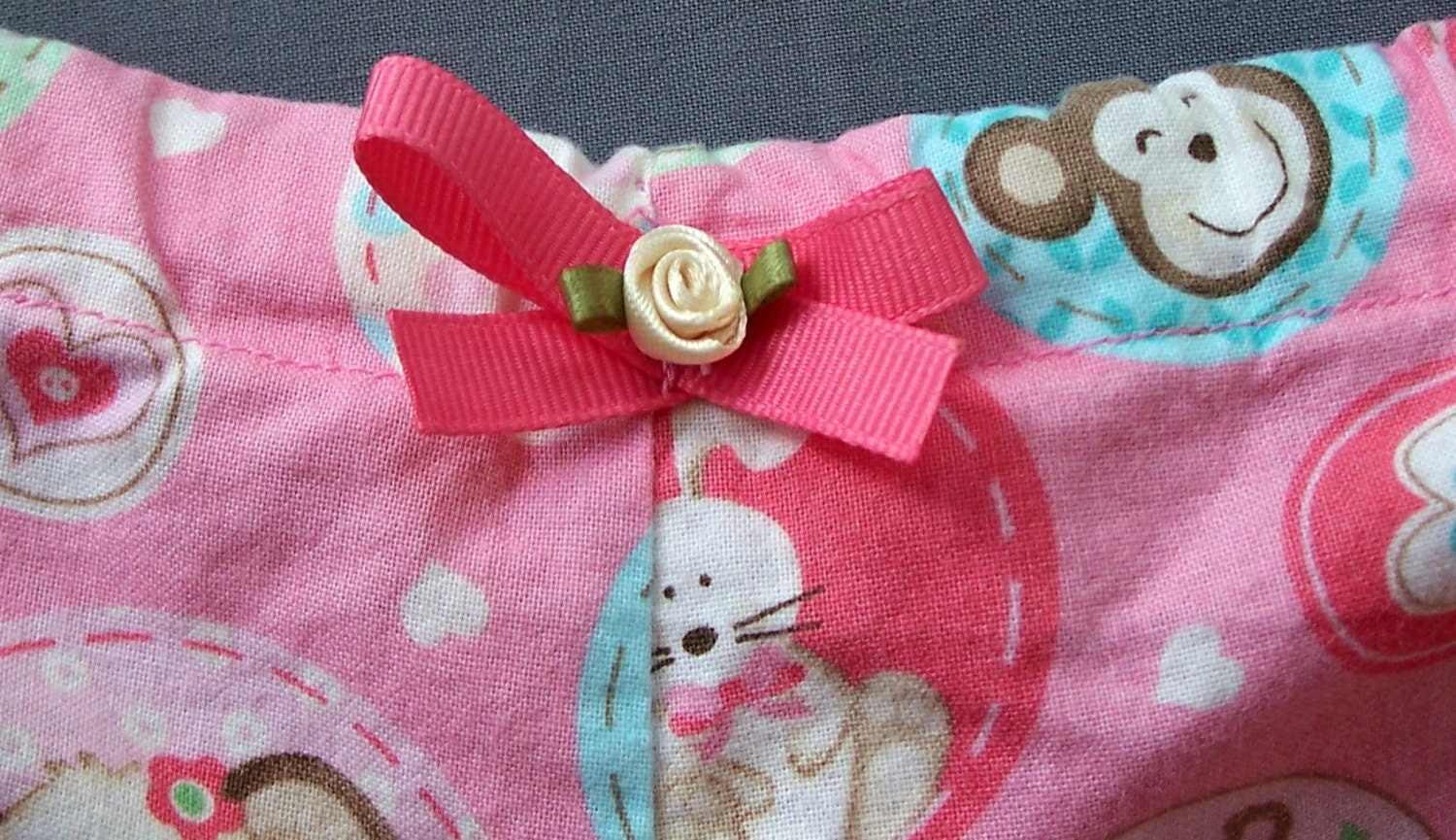 Pink Circus Animals Bloomers With Ribbon and Rosette Detail - Etsy