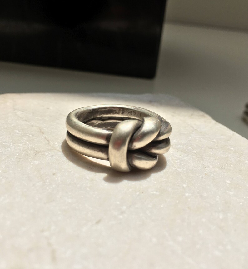 Men's Chunky Reef Knot Ring / Hercules Knot / Solid | Etsy UK