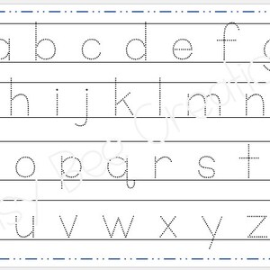 Lower Case/ Numbers Tracing Mat - Etsy