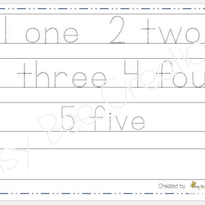 Lower Case/ Numbers Tracing Mat - Etsy