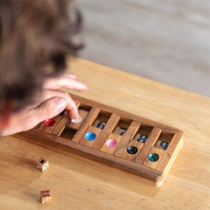Shut the Box for Math Brain Teasers Kids Player Wooden Boxes Board ...