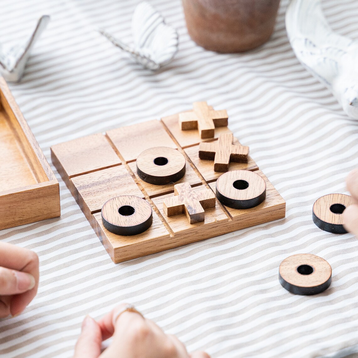 Tic Tac Toe Wood Coffee Tables Family Games to Play and a | Etsy