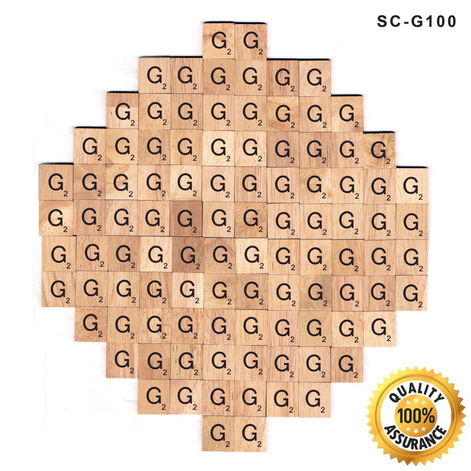 100 G Wooden Scrabble Tiles G Alphabet Black Lettering Custom | Etsy