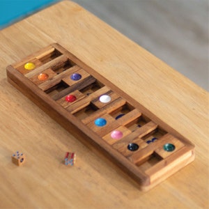 Shut the Box for Math Brain Teasers Kids Player Wooden Boxes Board ...