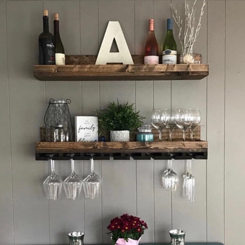 Glass Floating Shelves Bar - Etsy