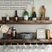 Wood Wine Rack Shelves| the Ryan | Wall Mounted Shelf & Hanging ...