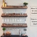 Wood Wine Rack | the Ryan | Wall Mounted Shelf & Hanging Stemware Glass ...