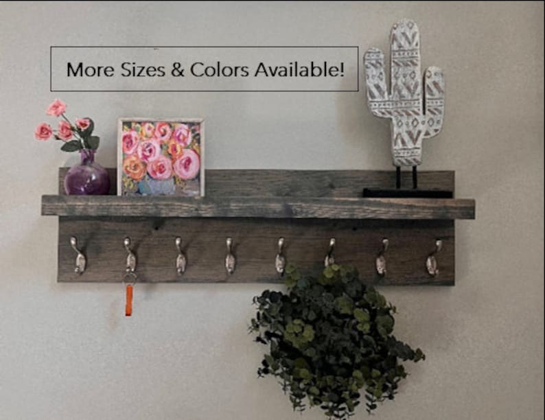 Coat Rack With Shelf the Ed Key Holder Entryway Organizer - Etsy