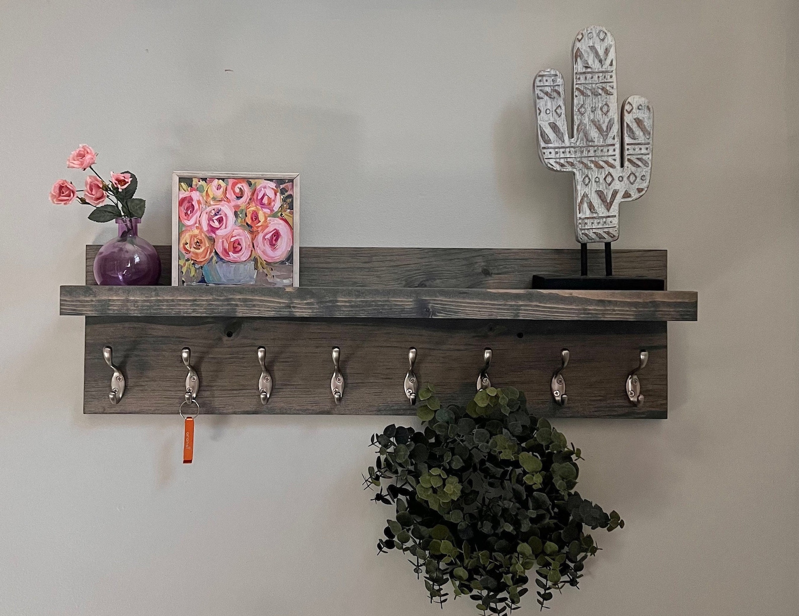 Coat Rack With Shelf the Ed Key Holder Entryway Organizer - Etsy