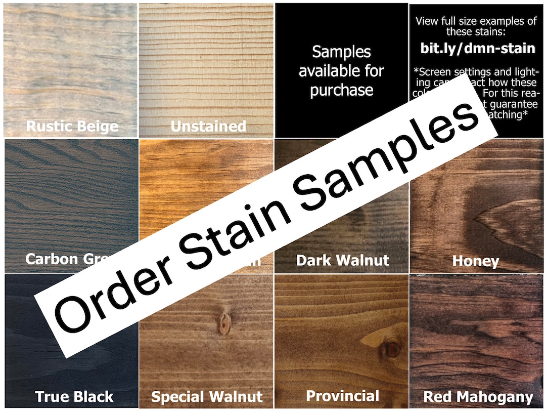 Stain Samples (choose 3) - Etsy