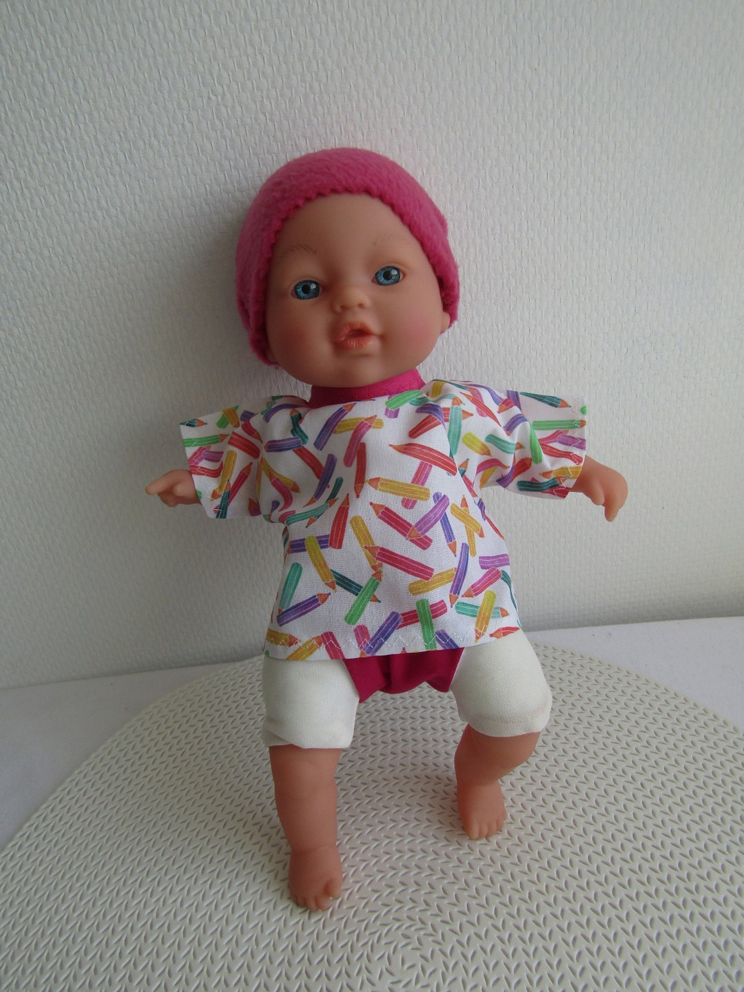 30 Cm Baby Doll Bra With Its Diaper and Its Fuchsia "multicolored ...