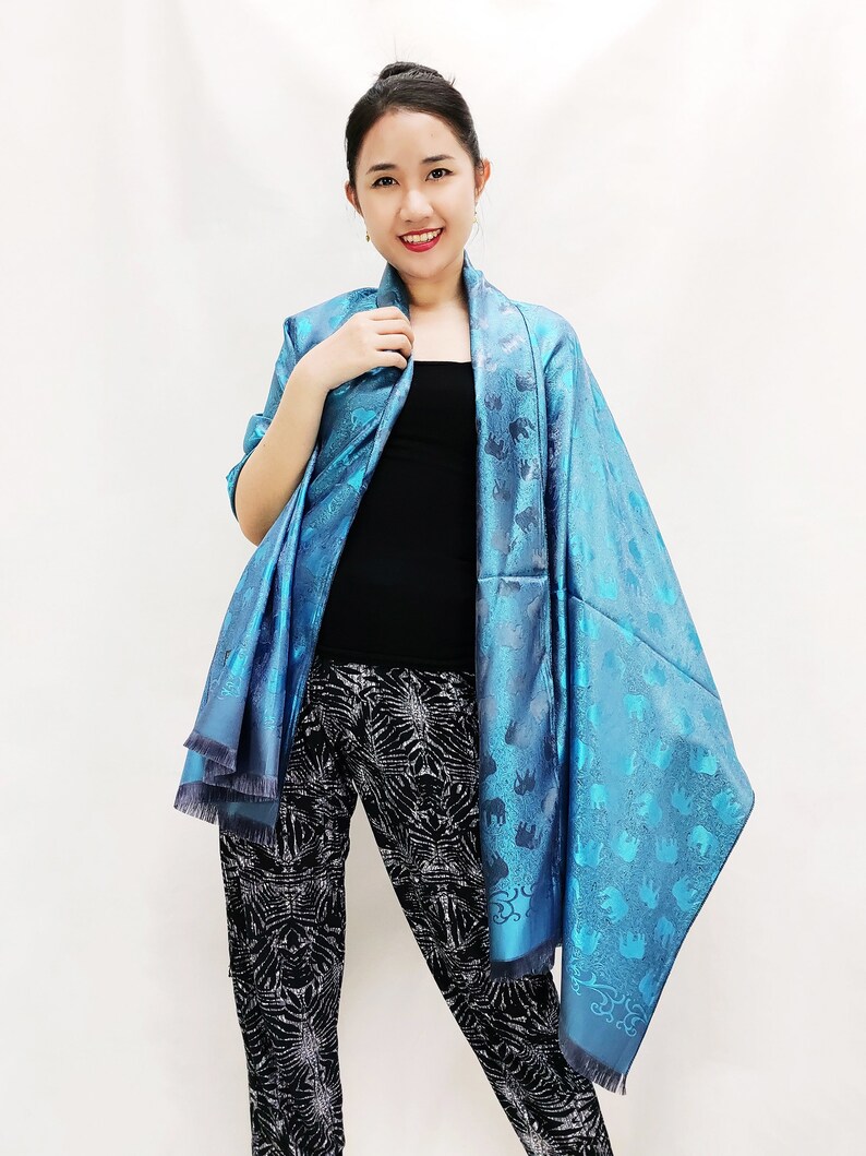 Thai Mix Silk Scarf Blanket Scarf Wrap Scarf Festival | Etsy