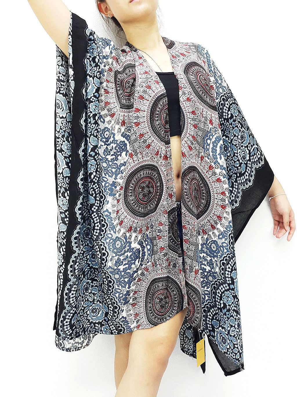 Rayon Scarf Beach Kimono Rayon Shawl Cardigan Beach cover | Etsy