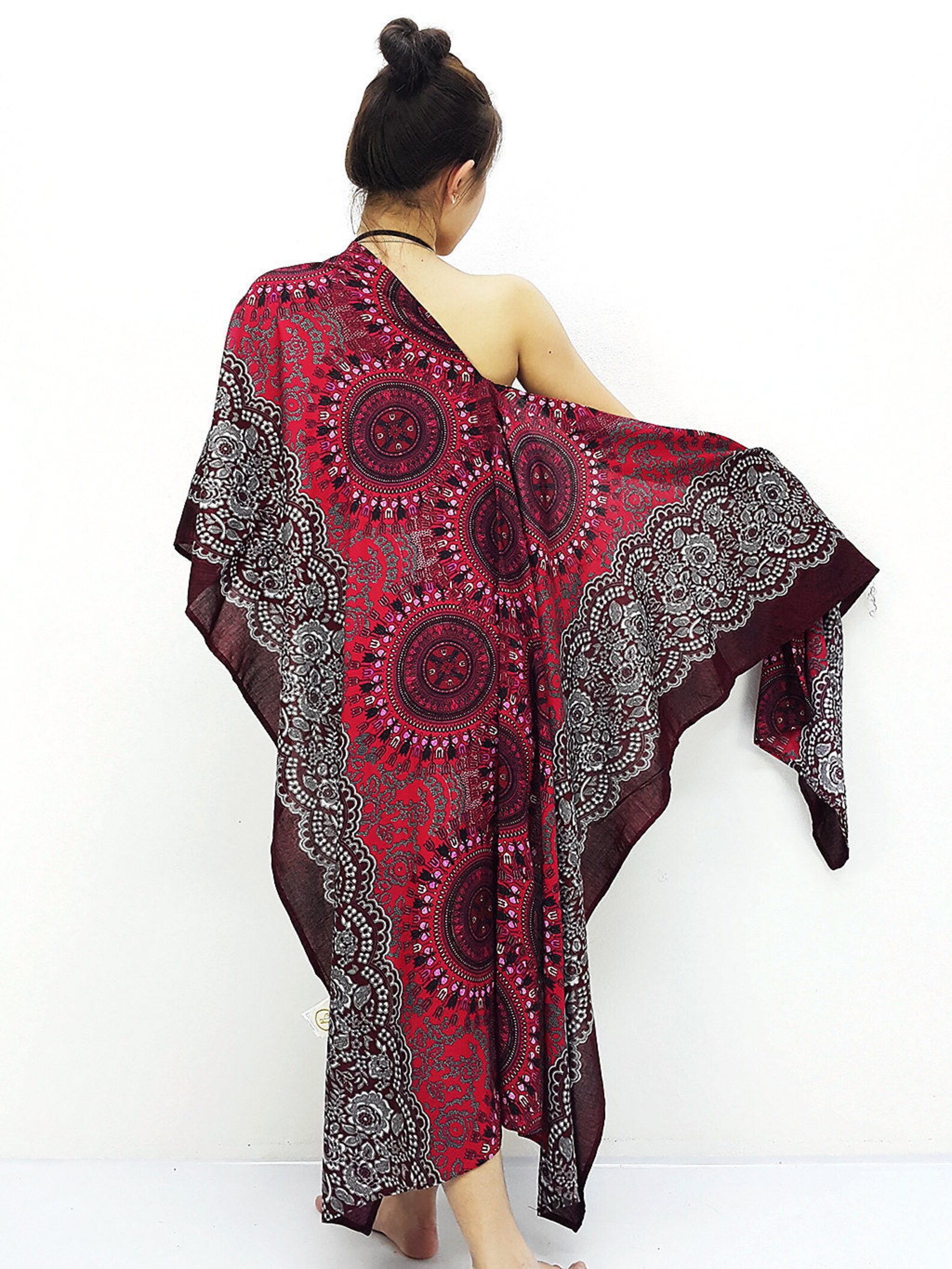 Rayon Scarf Beach Kimono Rayon Shawl Cardigan Beach Cover - Etsy