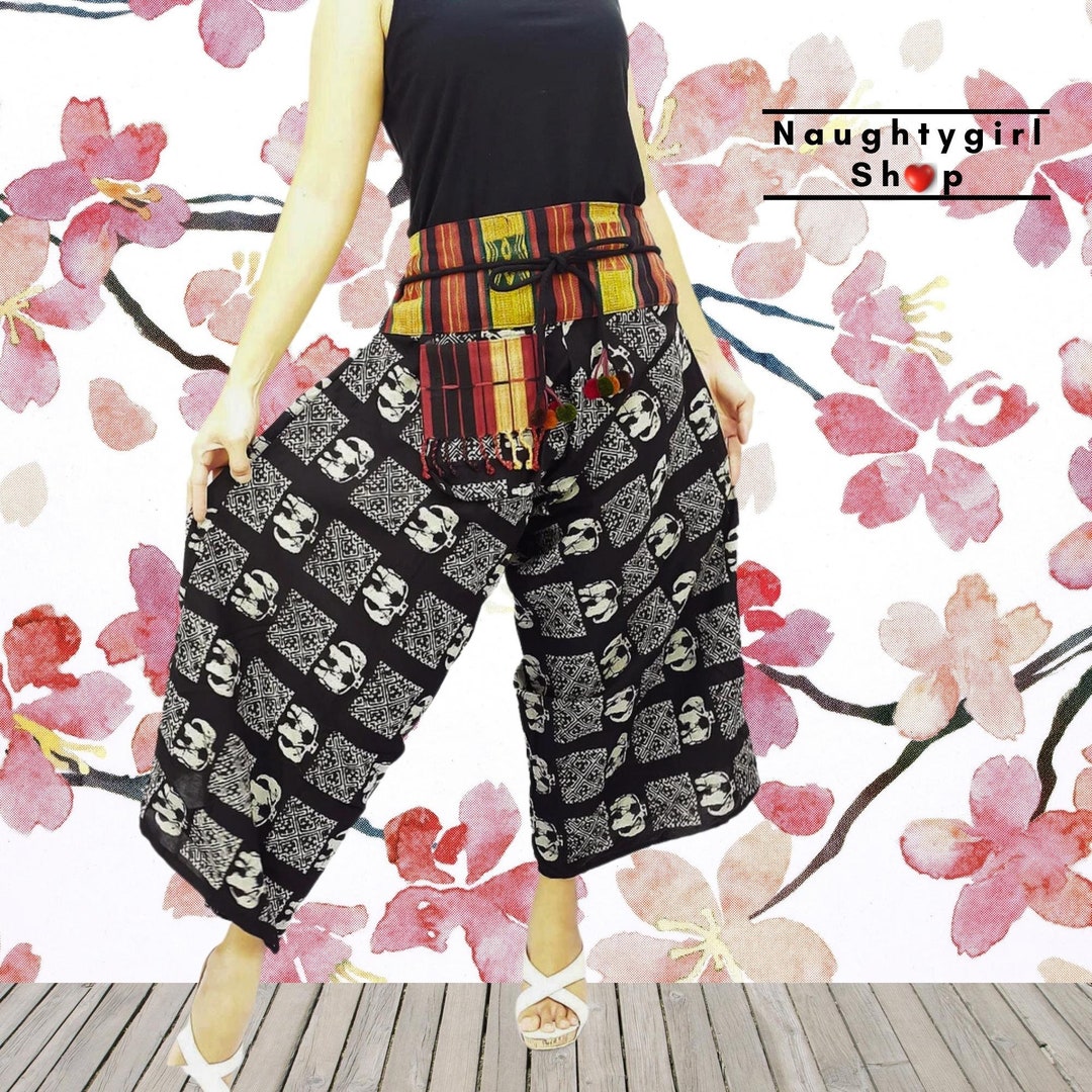 PCTW2 Samurai Pants,ninja Pants,cotton Unisex Pants Maxi Pants,gypsy ...