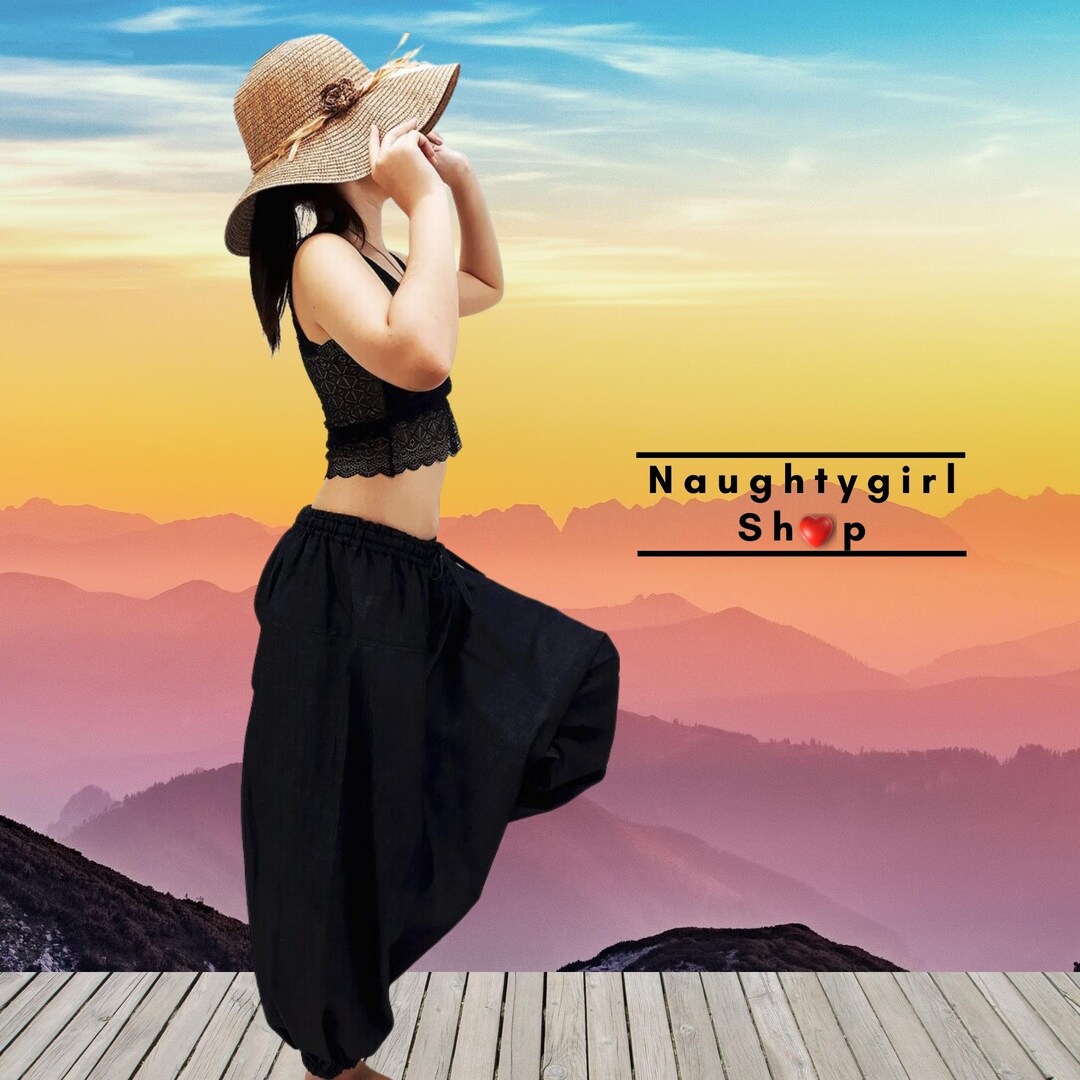 PT302 Damen Bekleidung,Bekleidung Haremshose,Denim Hose Jeans Hose Drop-Crotch Lange Hose,Boho ...