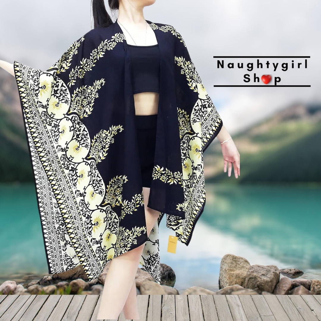 Rayon Scarf, Oversized Kimono, Rayon Shawl, Cardigan, Beach Cover Up ...